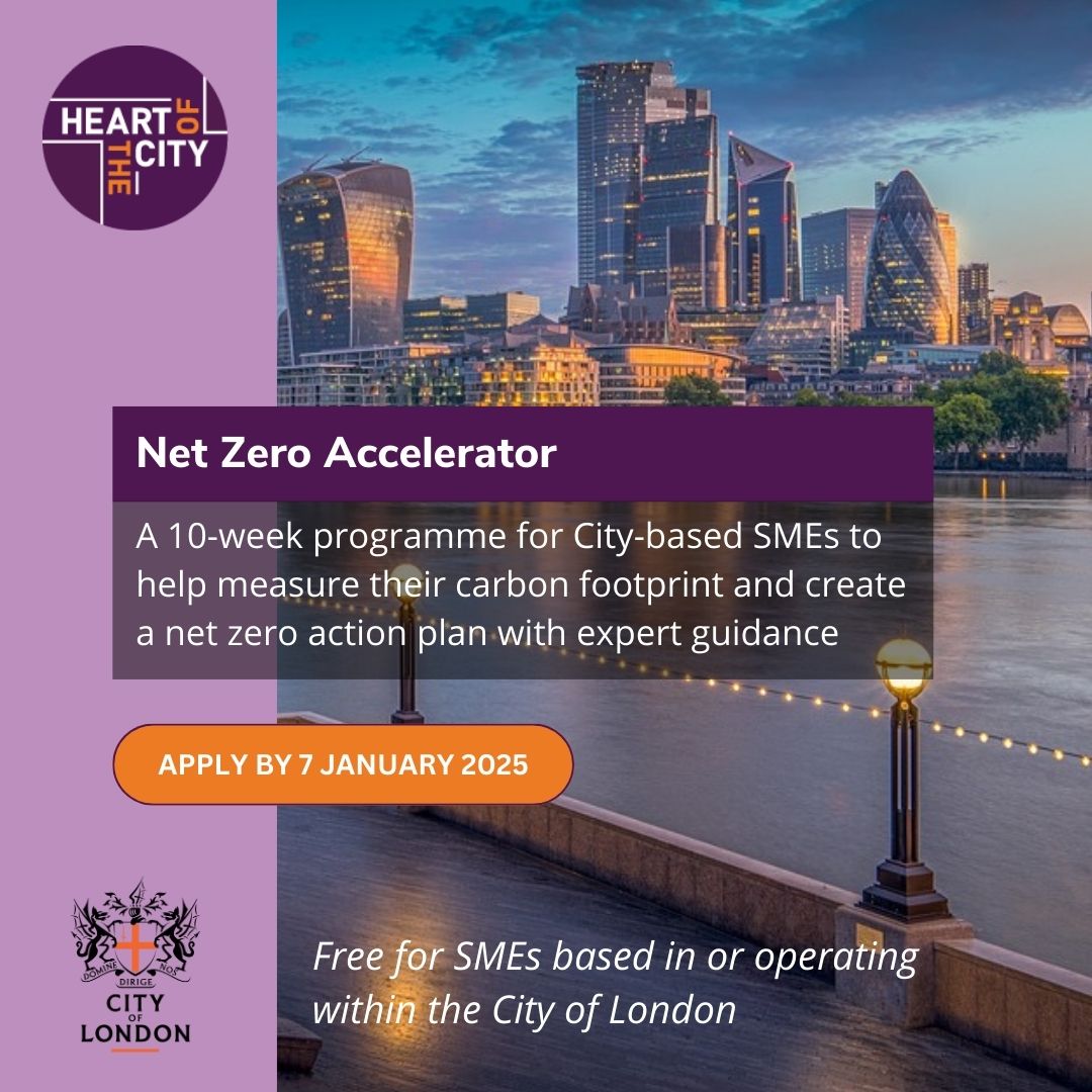 Net Zero Accelerator Programme for City-based SMEs - Aldgate Connect BID